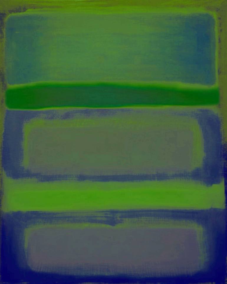 ..Earthy . Green Color Field custom Rothko inspired Painting by Robert ...