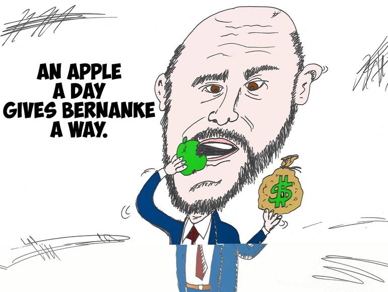 Caricature of Ben Bernanke Drawing by Binary Options | Saatchi Art