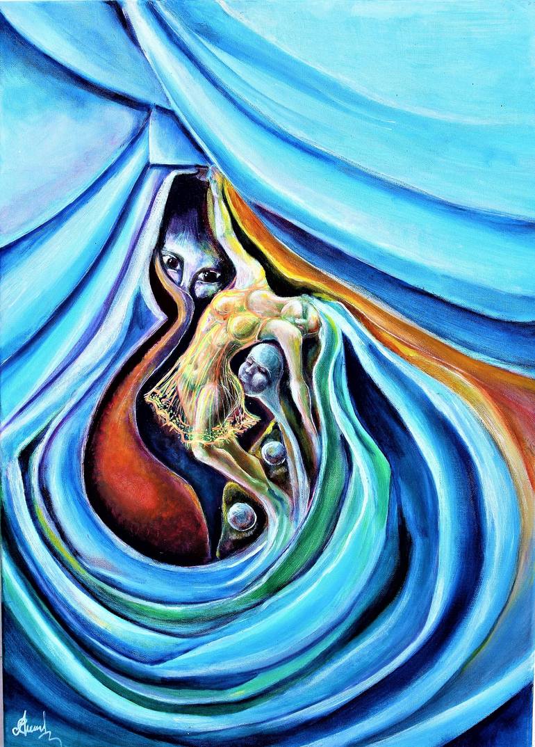 Invidia, dance of the colors Painting by Anna Stoyanova | Saatchi Art