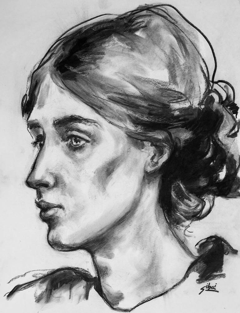 Oh, Virginia (Virginia Wolf) Drawing by Suhair Sibai | Saatchi Art