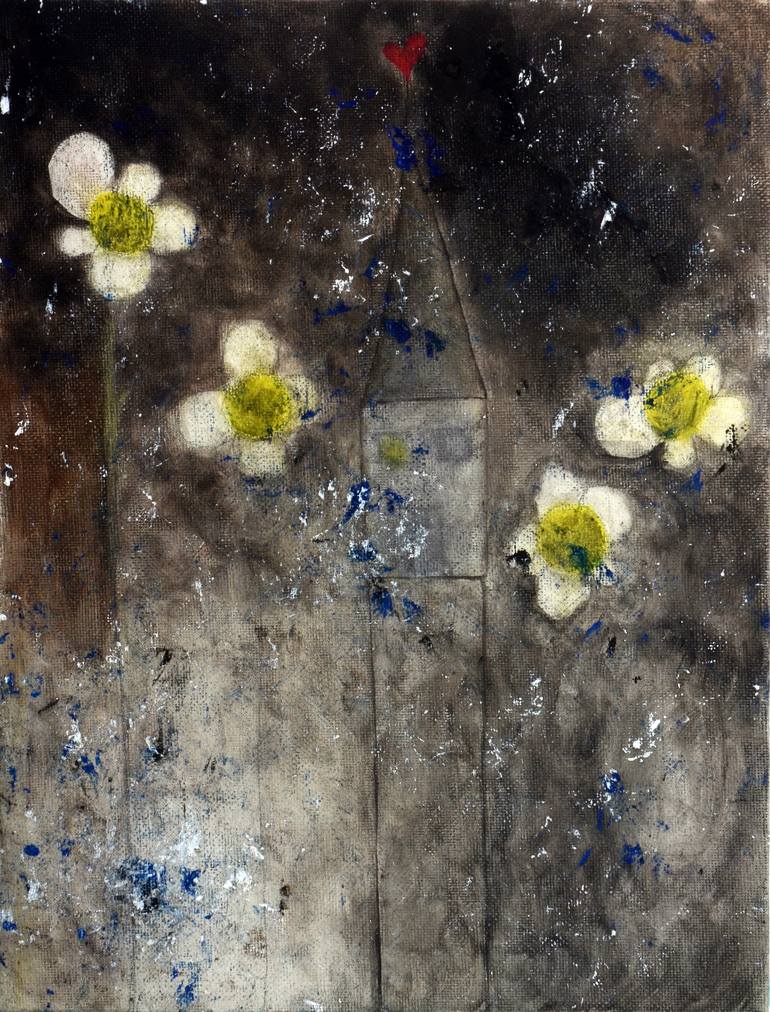 house on legs Painting by kim barnett | Saatchi Art