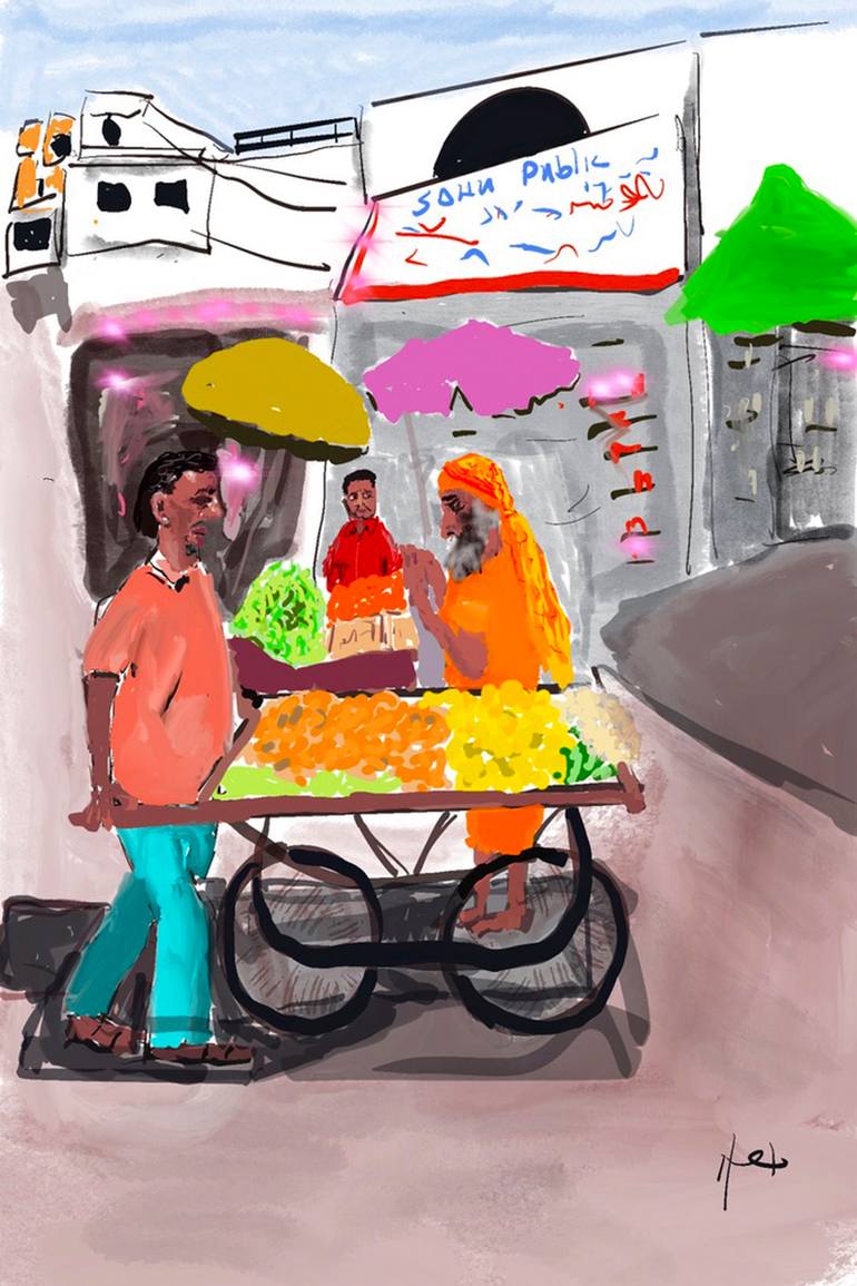 Spirituality in the Midst of Commerce Painting by Rex Maurice ...