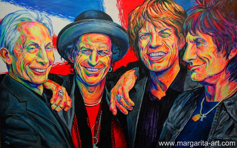 Rock Legends Pop Art Portrait Painting by Margarita Kriebitzsch ...