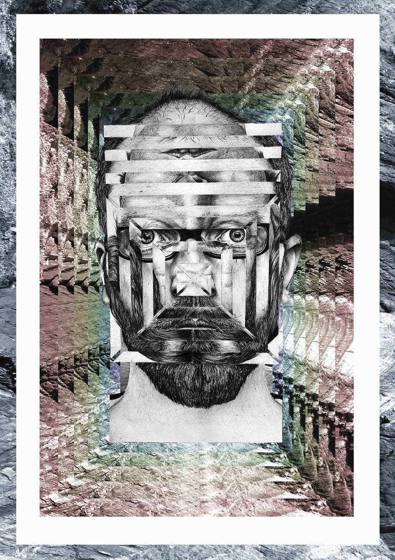 2Face Drawing by andrew walker | Saatchi Art