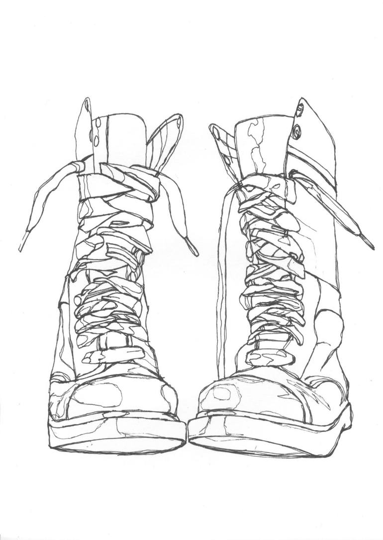 study of boots no. 5 Drawing by Jennifer Bennett | Saatchi Art