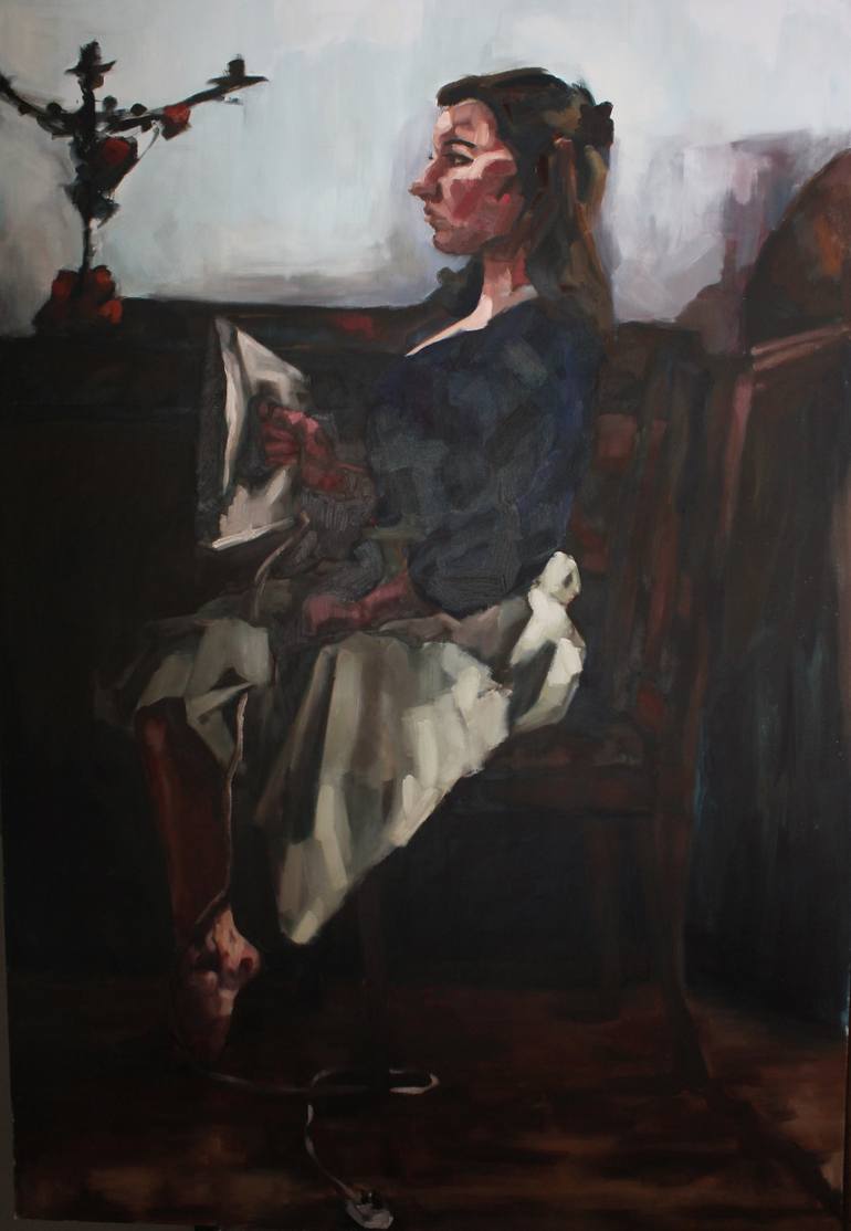 dramatic women no.2 Painting by Sukey Sleeper | Saatchi Art