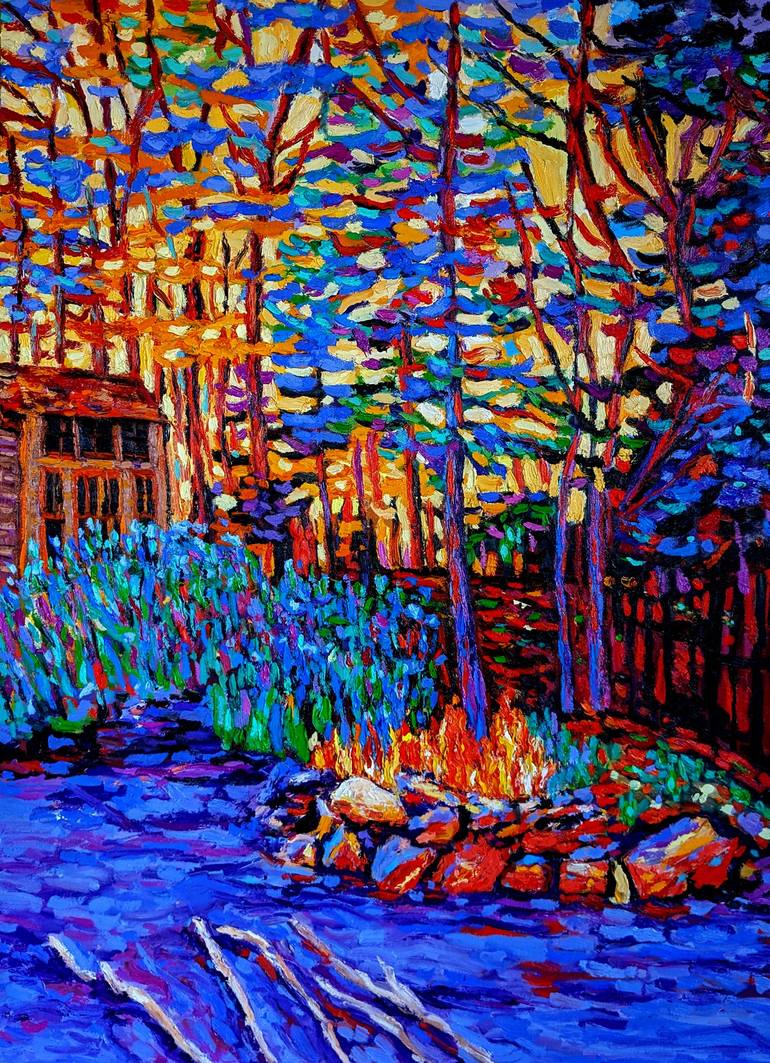 Autumn Fire Painting by Susan Ross | Saatchi Art