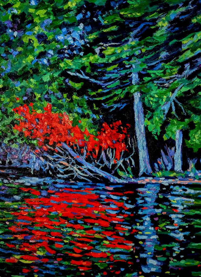 Fallen Tree Painting by Susan Ross | Saatchi Art