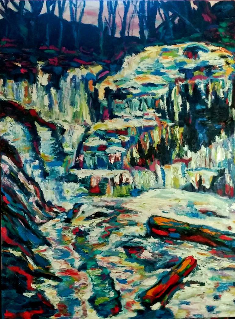 Tiffany Falls Painting by Susan Ross | Saatchi Art