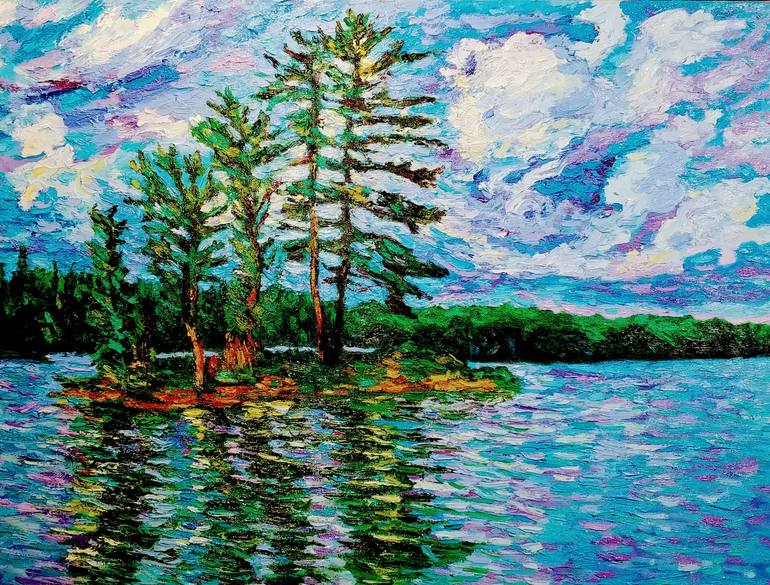 Three Sisters Islands Painting by Susan Ross | Saatchi Art