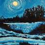 Winter Moon Painting by Susan Ross | Saatchi Art