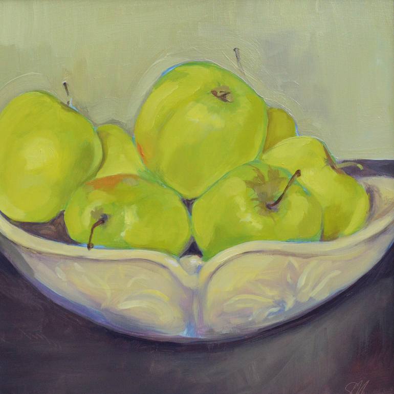 Green Apples Painting by sarah madsen | Saatchi Art