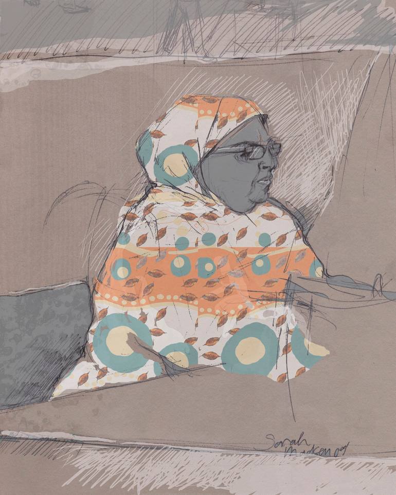 Espresso lady Drawing by sarah madsen | Saatchi Art