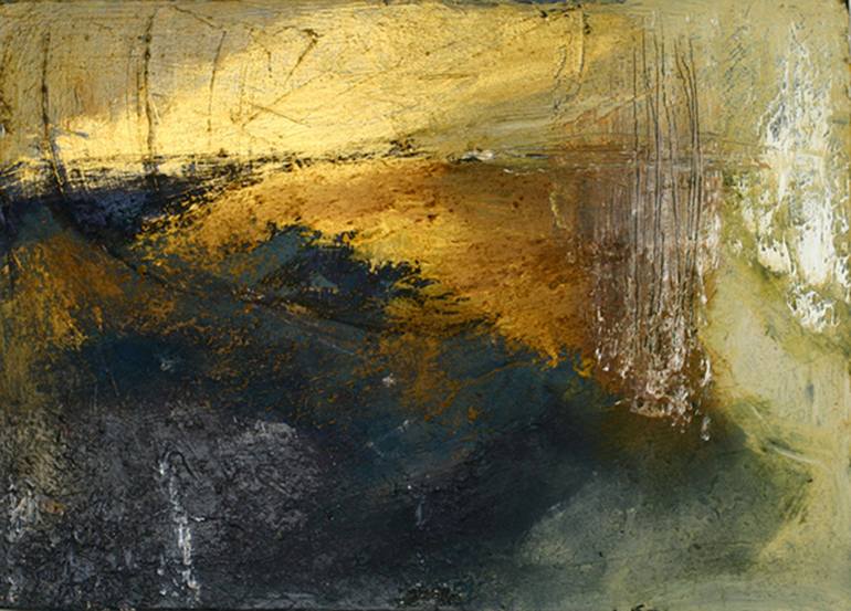 Golden Light Aegean Sea (SOLD) Painting by Maria Pierides | Saatchi Art