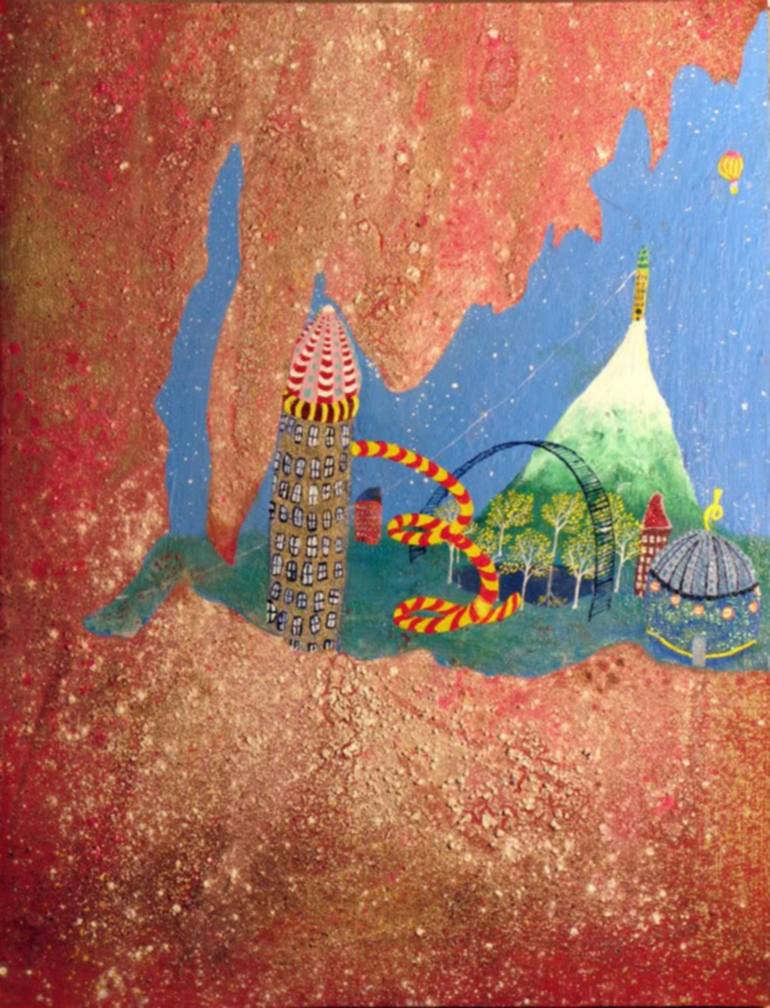 The Secret Cave Painting by Kingsley Freedom | Saatchi Art