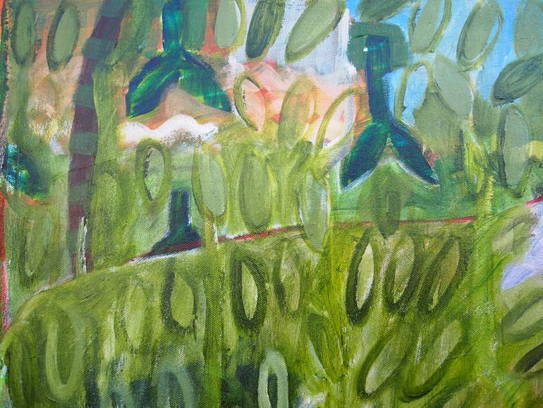 White animal spirit moving through the trees. Painting by Colleen Shaw ...