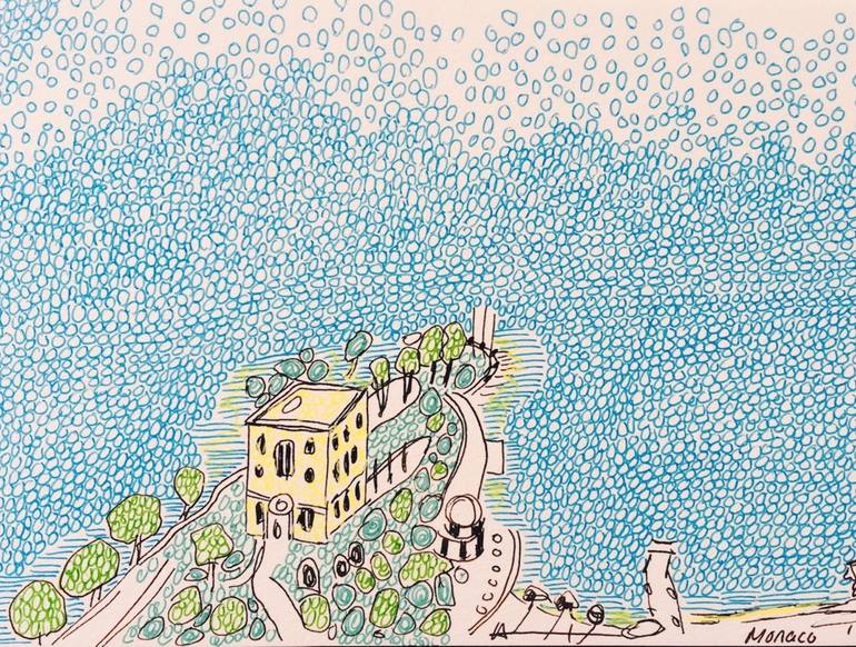 La Vigie Villa Drawing by K Hare | Saatchi Art