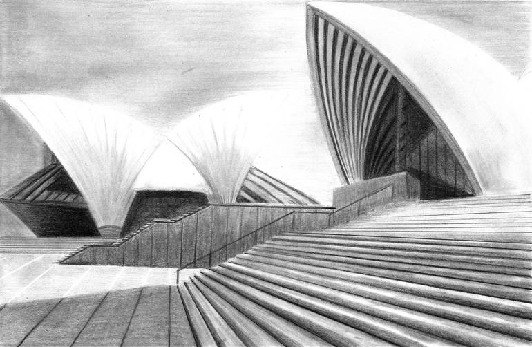 Opera House 12 Drawing by Jessica b Watson | Saatchi Art