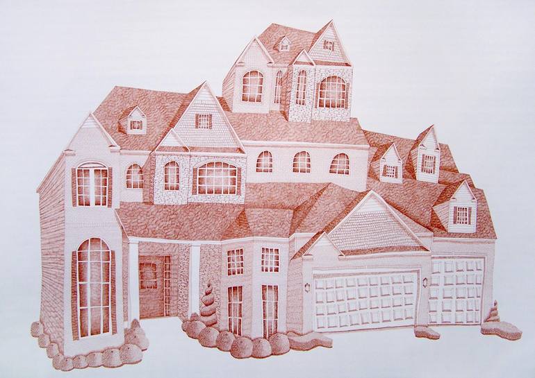 Monster House Drawing by Jessica Wohl | Saatchi Art