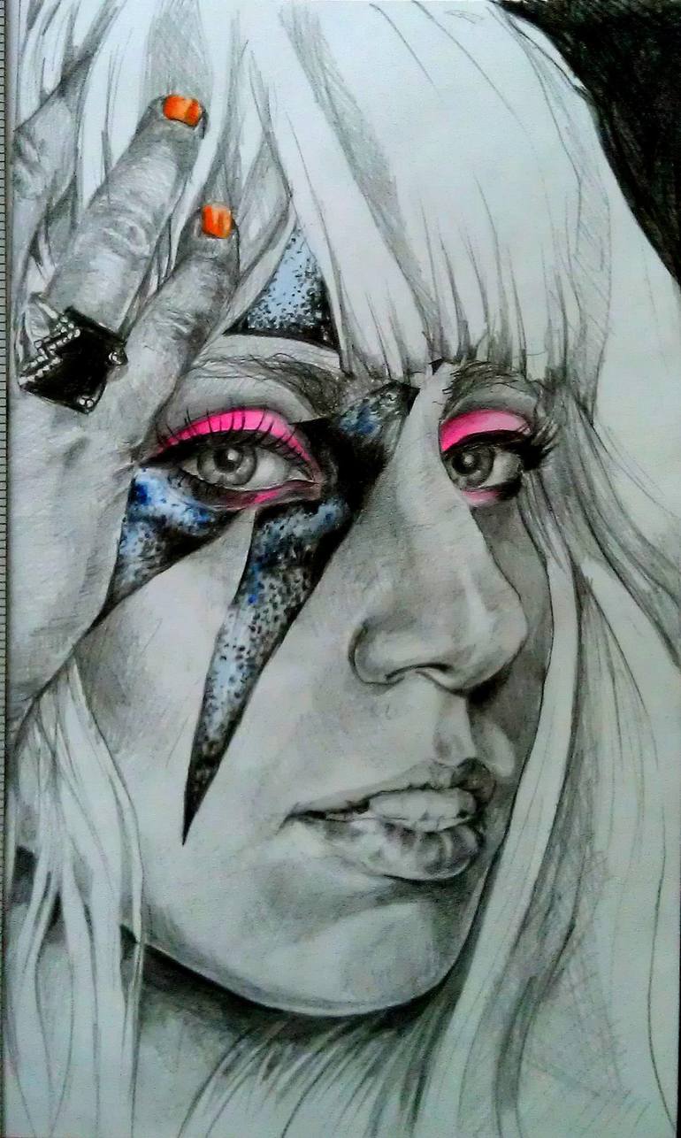 Lady Gaga Drawing by Brenna Daugherty | Saatchi Art