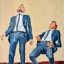 Do Suits Dream of Paper Sheep? Painting by Mon Graffito | Saatchi Art
