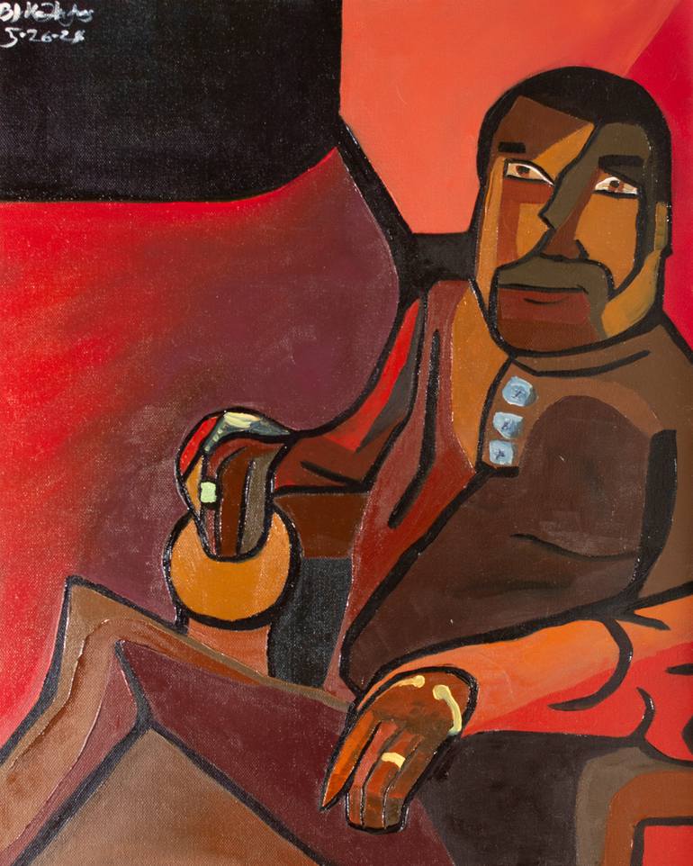Portrait of David Driskell Painting by Blake Hughes | Saatchi Art