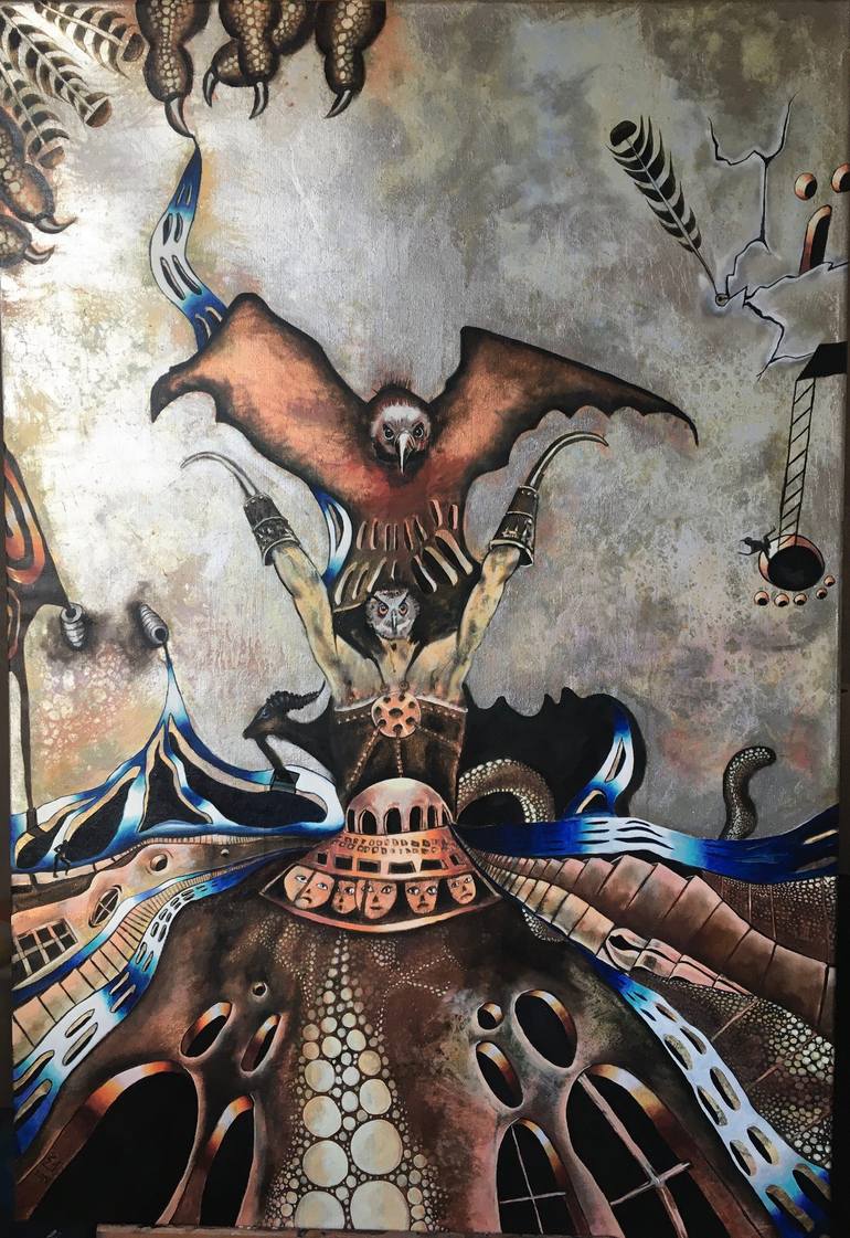 The vulture Painting by Erol YıLdıRıM | Saatchi Art