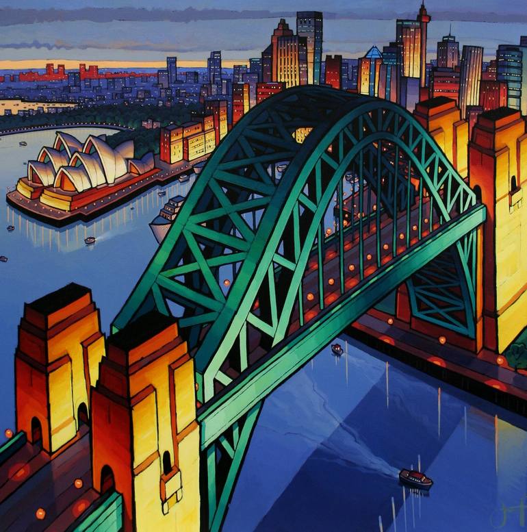 Sydney Harbour Painting by Jim Edwards | Saatchi Art