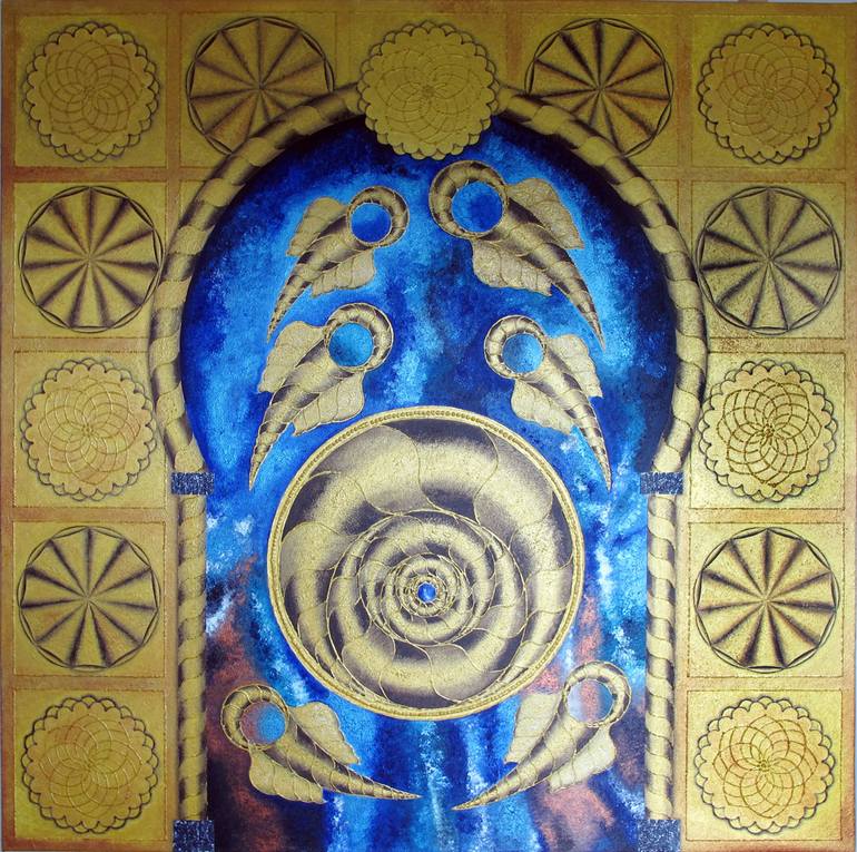 Gabriel delivers the Sacred Geometry to Muhammad Painting by Robert ...