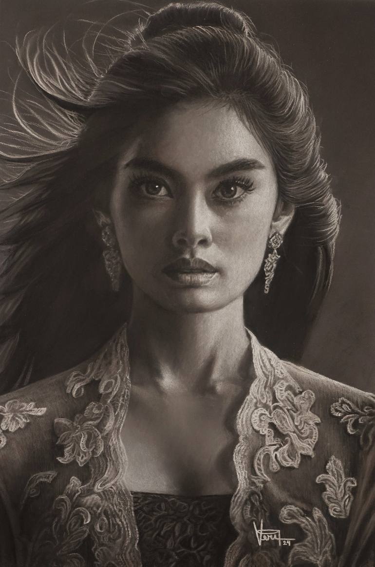 Queen Tribhuwana Tunggadewi Drawing by Veri Apriyatno | Saatchi Art