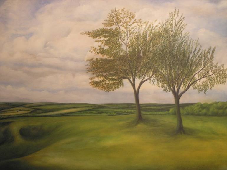 HIGHDOWN HILL Painting by stephen Clarke | Saatchi Art