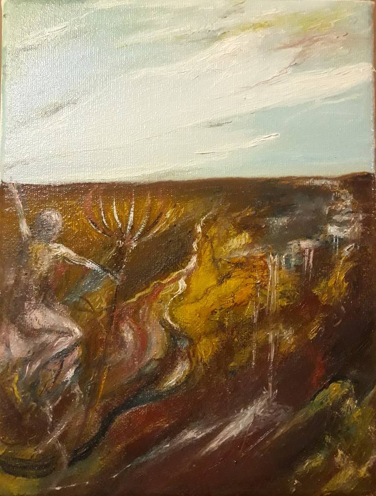 Man in a landscape Painting by Enrique Gonzalez | Saatchi Art