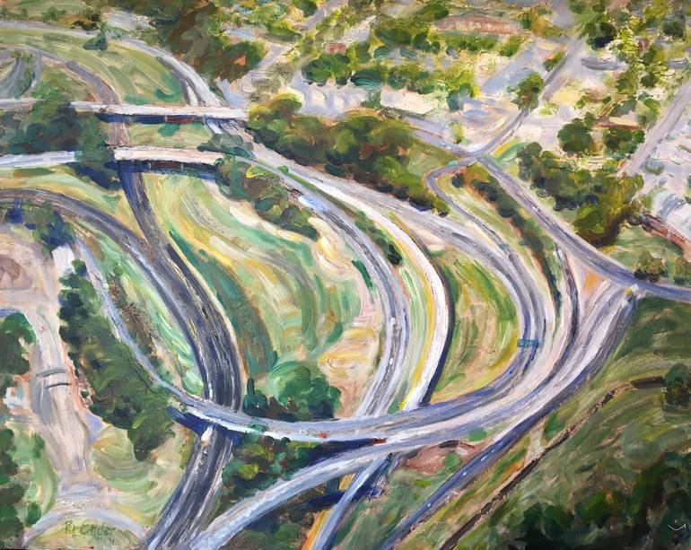 Expressways Painting by Pauline Ender | Saatchi Art