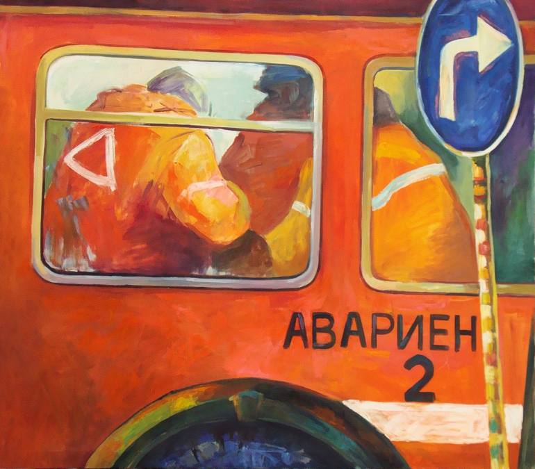 Emergency Painting by Angela Terzieva | Saatchi Art