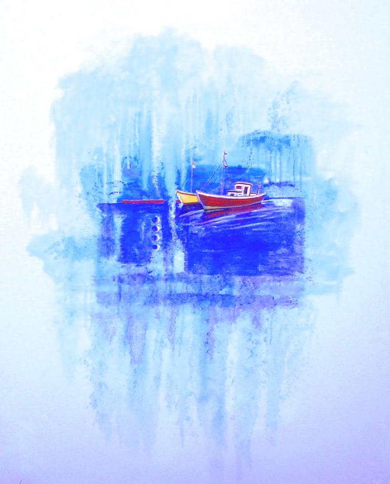 Botes I Painting by Loreto Sanhueza | Saatchi Art