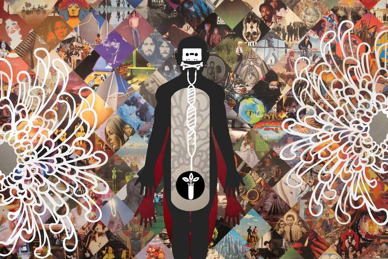 A Universe In My Throat Collage by Kevin Bourgeois | Saatchi Art