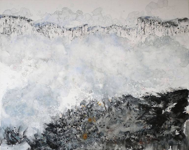 Poem of Cliff and Cloud Painting by Yuping Li | Saatchi Art