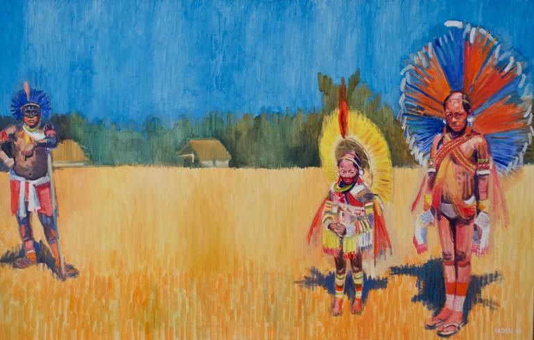 Indians Painting by Ildeu Borges | Saatchi Art