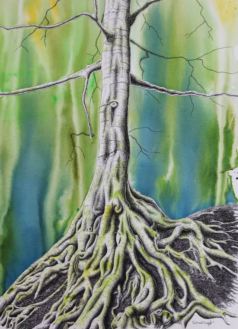 Exposed Roots Painting by Richard Argent | Saatchi Art