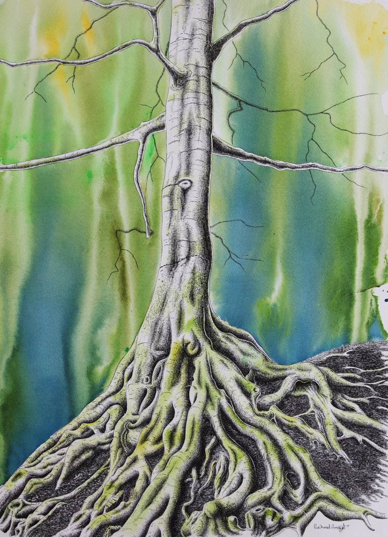 Exposed Roots Painting by Richard Argent | Saatchi Art