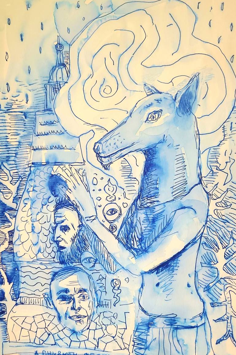 Little Blue #1 Drawing by Charles Hackbarth | Saatchi Art United Kingdom