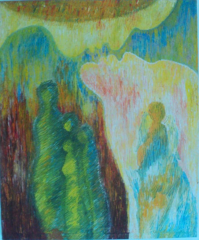 A Kiss Between Two Universes Painting by Rodolf LatoAlien | Saatchi Art