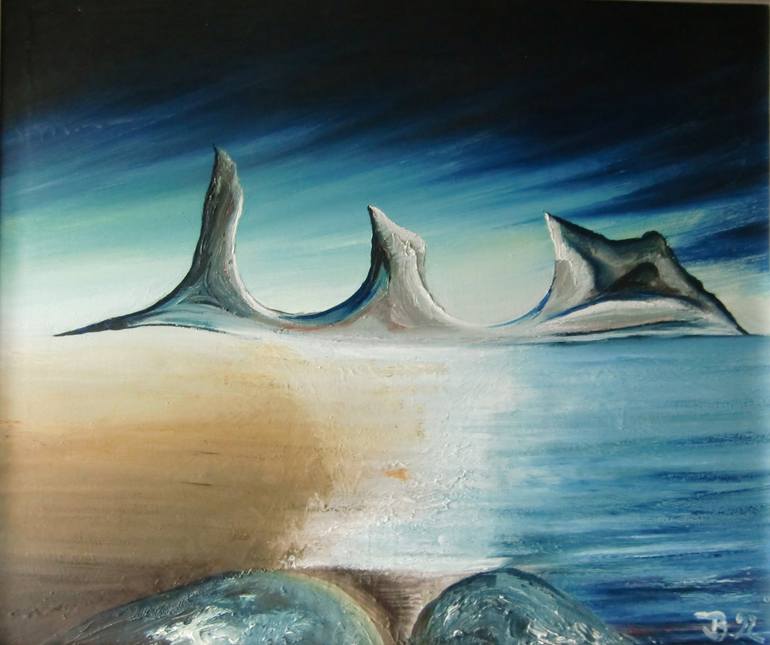 Navel in the sea - Nabel im Meerschaum Painting by Joerg Buettner ...