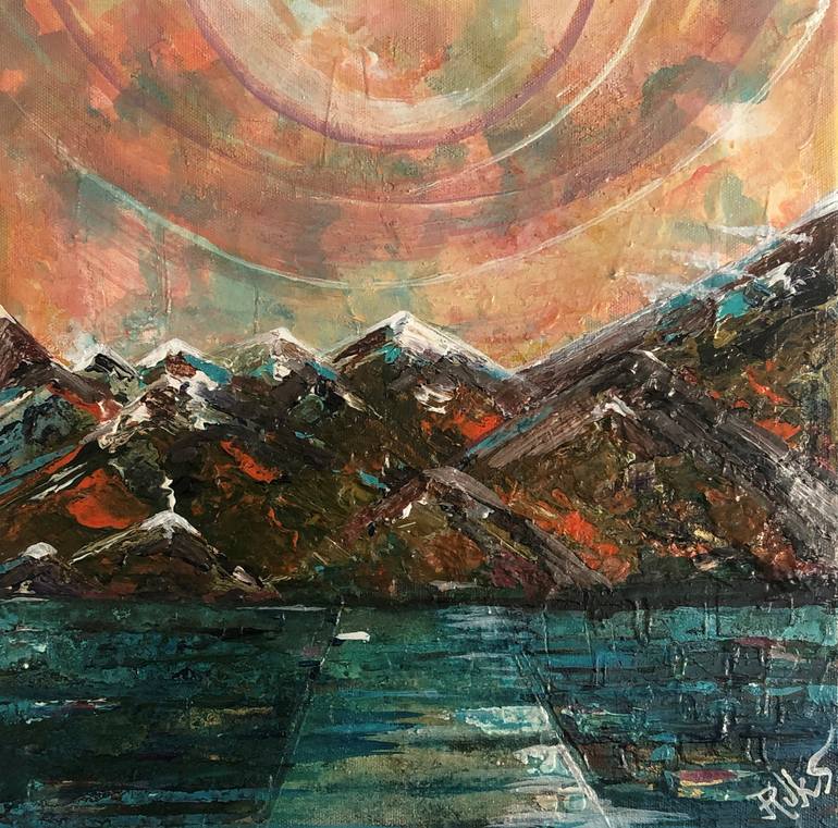 Lofty Mountains Painting by Rukshana Hooda | Saatchi Art