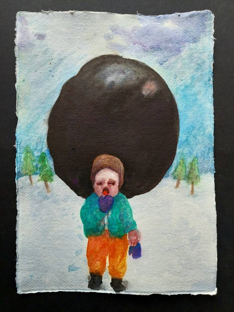 Asthmatic Child Painting by Michael Hayter | Saatchi Art