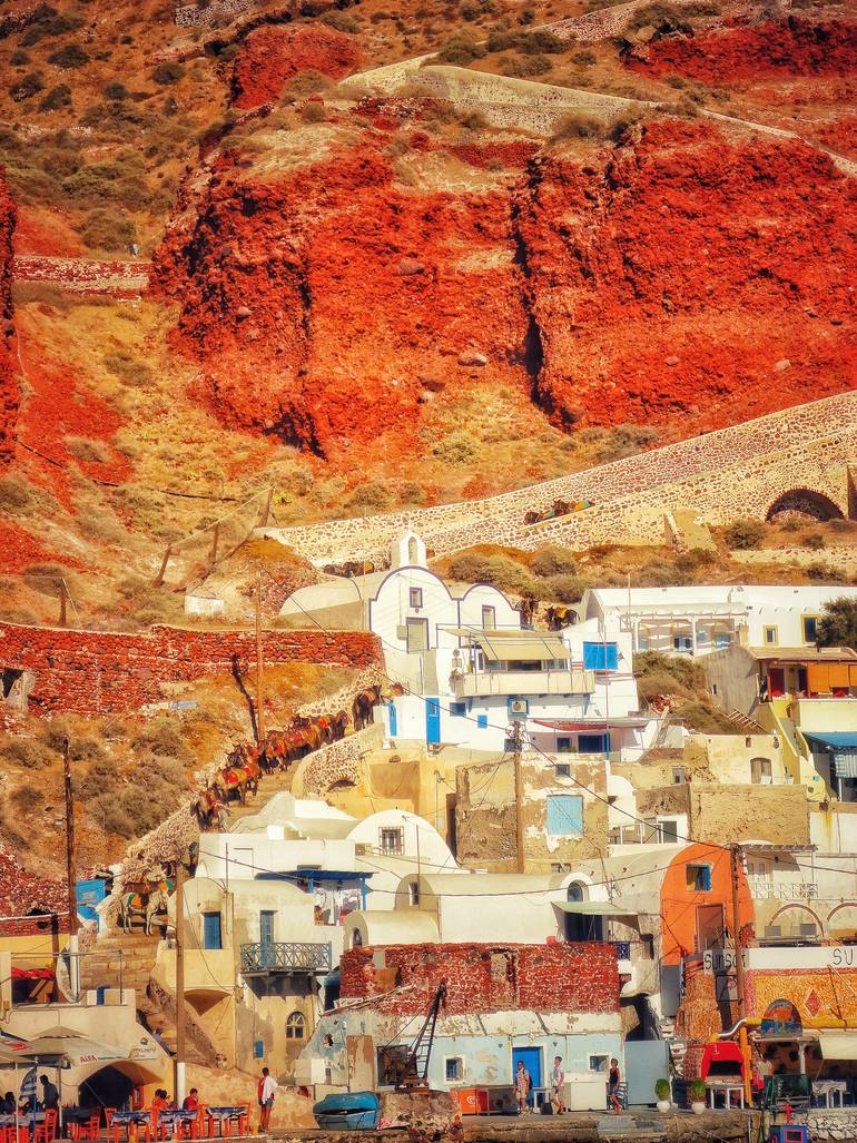 Red Cliffs, Santorini, Greece Photography by Derek Alvarez | Saatchi Art