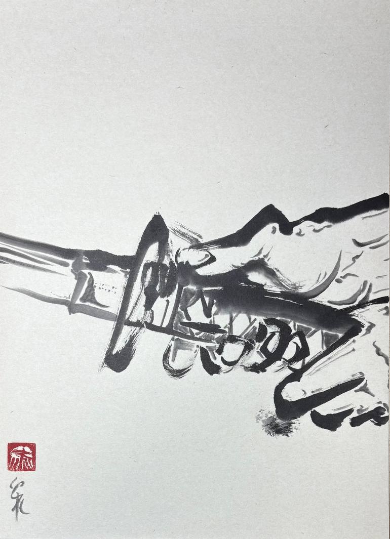 Katana Grip Painting by Ry Tomado | Saatchi Art