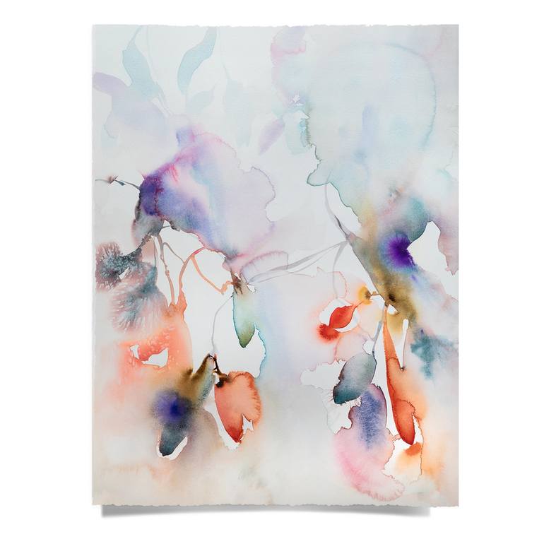 Abstract Botanical Watercolor Art, Flower of Plant Dulcet Painting by ...