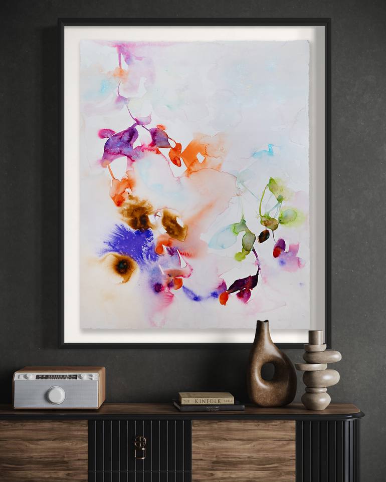 Abstract Botanical Watercolor Art, Flower of Plant Dulcet Painting by ...