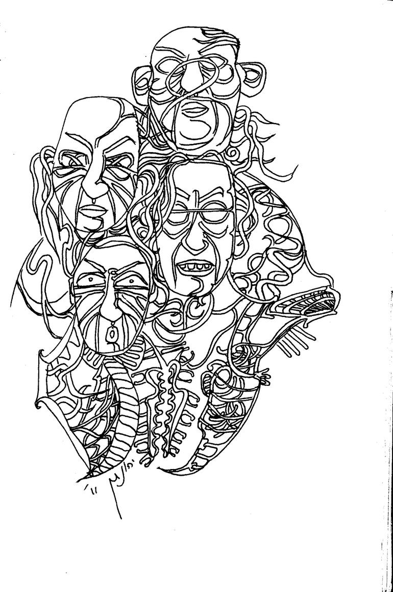 Quartet Drawing by Jonathan Mayshar | Saatchi Art